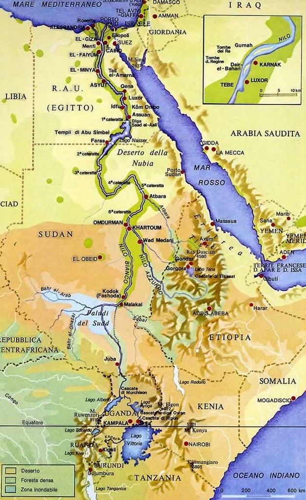 Mappa Del Medio Oriente Con Il Fiume Nilo Mappa Del Fiume Nilo